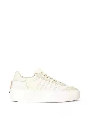 BARRACUDA Bolla Crochet-knit Leather Sneakers - Neutrals