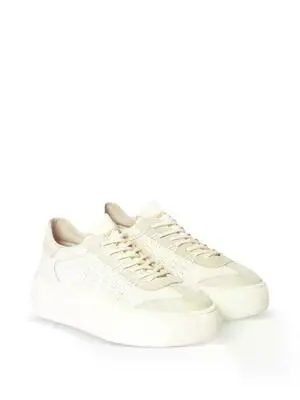 BARRACUDA Bolla Crochet-knit Leather Sneakers