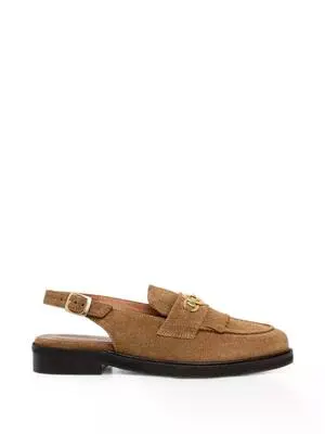 JONAK PARIS Delphy Fringed Horsebit Slingback Loafers