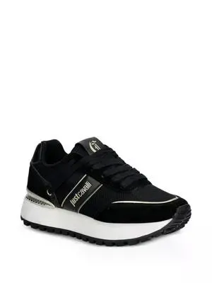 Just Cavalli Logo Print Paneled Sneakers