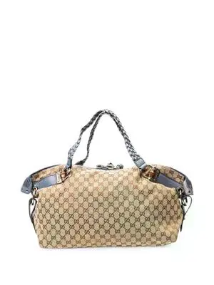 Gucci Bamboo Bar Boston Shoulder Bag - Neutrals