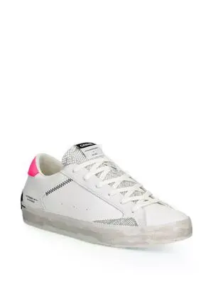 CRIME LONDON Snakeskin-effect Panelled Sneakers