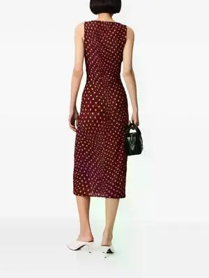 Stella McCartney Polka-dot Ruched Midi Dress
