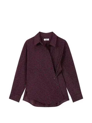 STUDIO TOMBOY Check-pattern Button-down Cotton Shirt