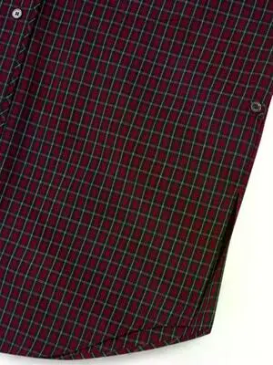 STUDIO TOMBOY Check-pattern Button-down Cotton Shirt