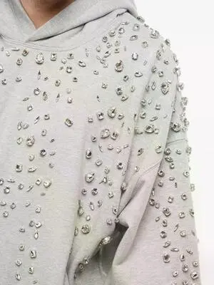 1989 STUDIO Rhinestone Embellished Cotton Hoodie