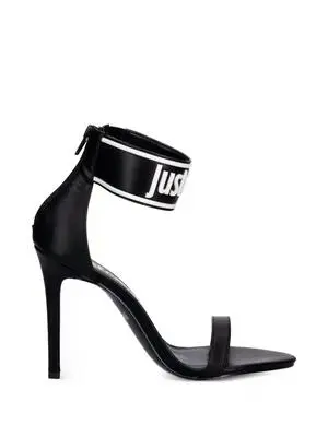 Just Cavalli Logo-strap Stiletto Sandals - Black