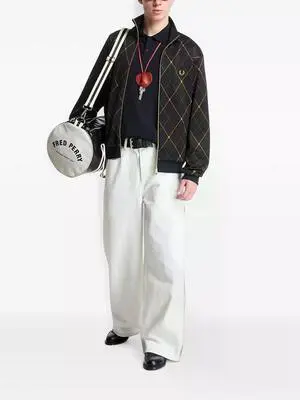 Fred Perry Argyle-pattern Track Jacket