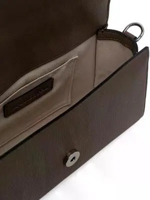 Karl Lagerfeld Logo-plaque Pebbled-leather Shoulder Bag