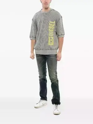 DIESEL® Acid Wash Logo Print Sweater