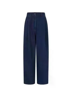 STUDIO TOMBOY Corduroy Pleated Trousers - Blue