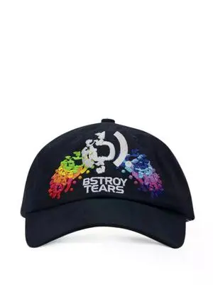 DENIM TEARS X Bstroy Rainbow Logo-embroidered Baseball Cap - Blue