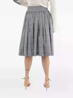 Woolrich Midi Diamond-pattern Pleated Skirt - Blue