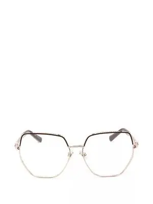 Philipp Plein Geometric Frame Eyeglasses - Gold