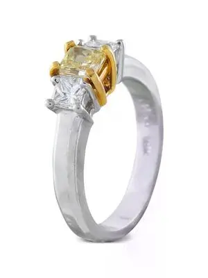 LB EXCLUSIVE 18k Yellow Gold And Platinum Diamond Ring