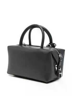 Max Mara Logo-print Leather Mini Bag - Grey