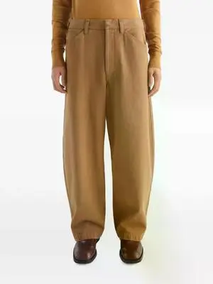 LEMAIRE Oversized Workwear Pants In Garment Dyed Broken Twill