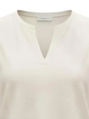 ROBERTO COLLINA Split-neck Short-sleeve T-shirt - Neutrals