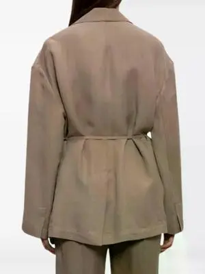 Brunello Cucinelli Belted-waist Notched-lapel Jacket