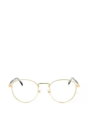 DB EYEWEAR BY DAVID BECKHAM Round Frame Eyeglasses - Gold