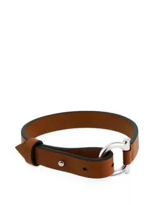 FERRAGAMO Gancini Leather Bracelet