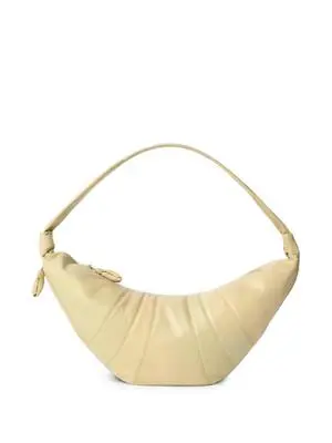 LEMAIRE Large Croissant Bag In Leather - Yellow