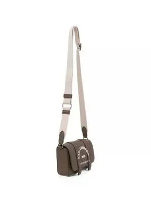 Karl Lagerfeld Logo-embroidered Grained Shoulder Bag