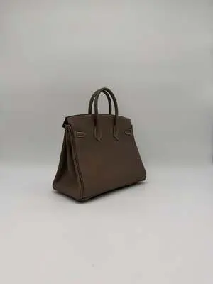 Hermès Birkin 25cm Etoupe Togo Leather With Gold Hardware - Brown