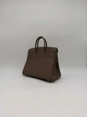 Hermès Birkin 25cm Etoupe Togo Leather With Gold Hardware - Brown