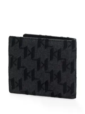 Karl Lagerfeld Monogram-print Bi-fold Wallet