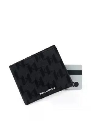 Karl Lagerfeld Monogram-print Bi-fold Wallet