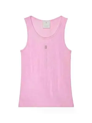 Givenchy 4g Plaque Ribbed Knit Tank Top - Pink
