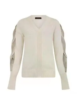 MOORER V-neck Sweater - White