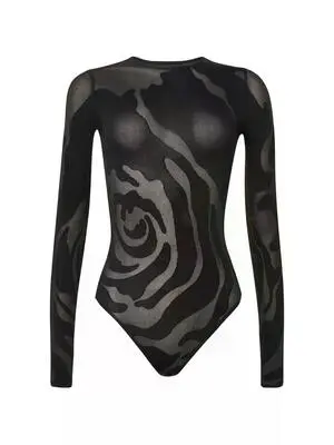 Wolford Rose Shadow Bodysuit - Black