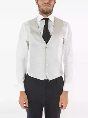 Corneliani Single-breasted Silk Waistcoat - Grey