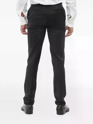 Corneliani Virgin Wool Trousers With Pressed Crease