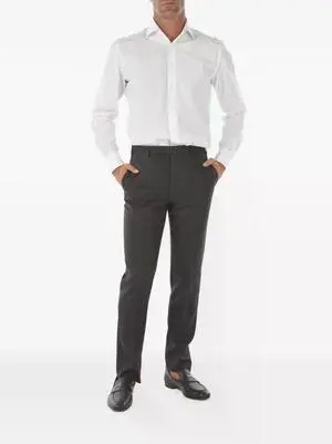 Corneliani Wool Tailored Trousers - Grey