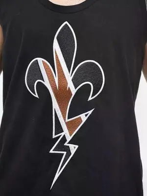 Neil Barrett Fleur-de-thunder Embroidered Tank Top
