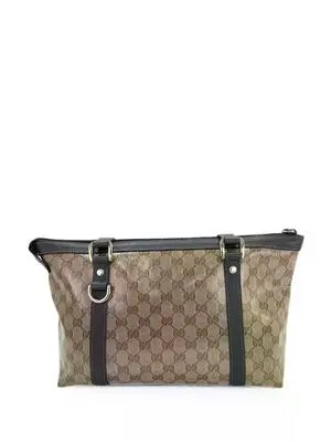 Gucci 2000s Gg Crystal Shoulder Bag - Neutrals