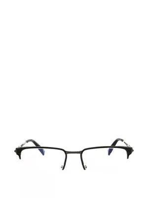 Chopard Square-frame Semi-rim Glasses - Grey