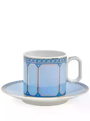 SWAROVSKI Signum Azure Espresso Cup And Saucer Blue