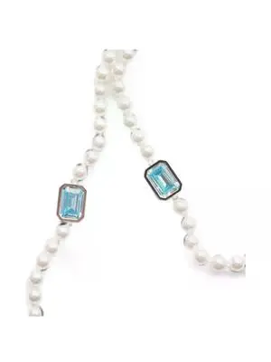 IZABEL DISPLAY Crystal-embellished Faux Pearl Necklace - Silver