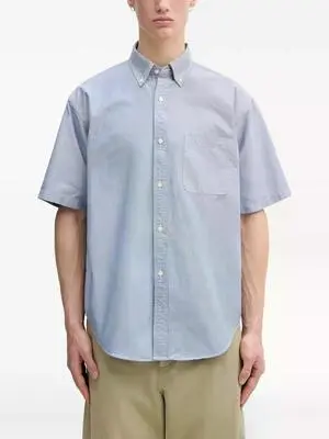 BEAMS Oxford Short-sleeved Shirt - Blue