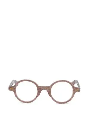 Valentino Garavani Crystal-embellished Round-frame Eyeglasses - Pink