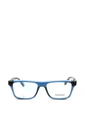 FERRAGAMO Rectangle-frame Eyeglasses - Blue