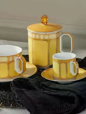 SWAROVSKI Signum Jonquil Espresso Cup And Saucer