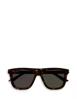 Gucci Rectangle Frame Sunglasses - Brown
