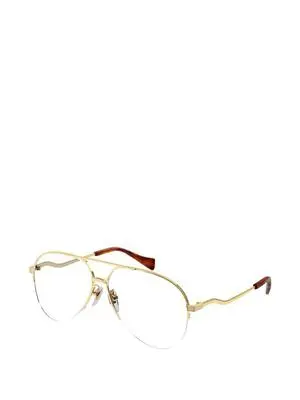 Gucci Semi-rimless Pilot-frame Glasses