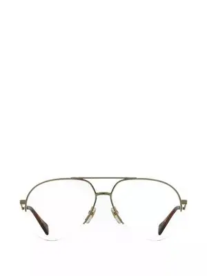 Gucci Semi-rimless Aviator Glasses - Gold