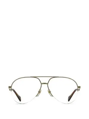 Gucci Semi-rimless Aviator Glasses - Gold